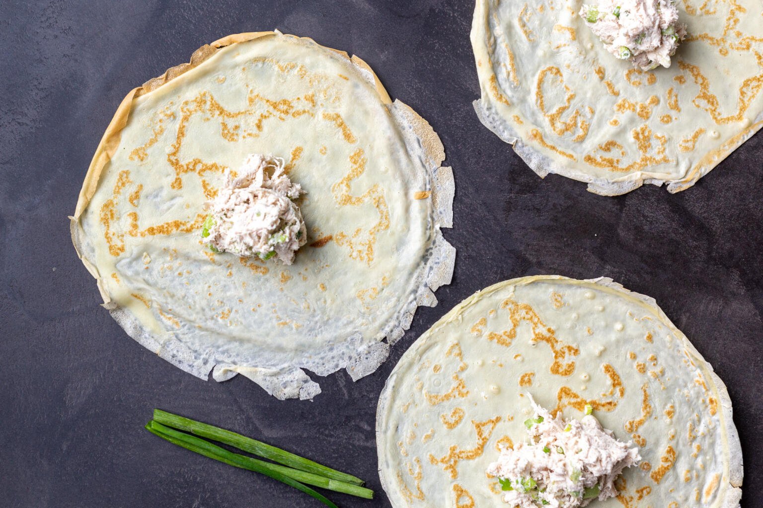 Chicken Crepe Pockets Recipe - Momsdish