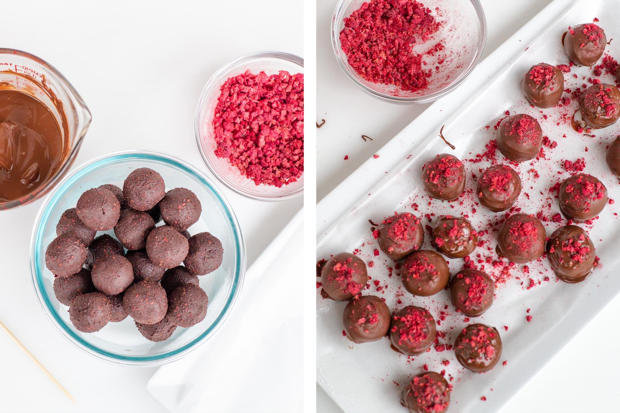 Chocolate Raspberry Truffles - Momsdish