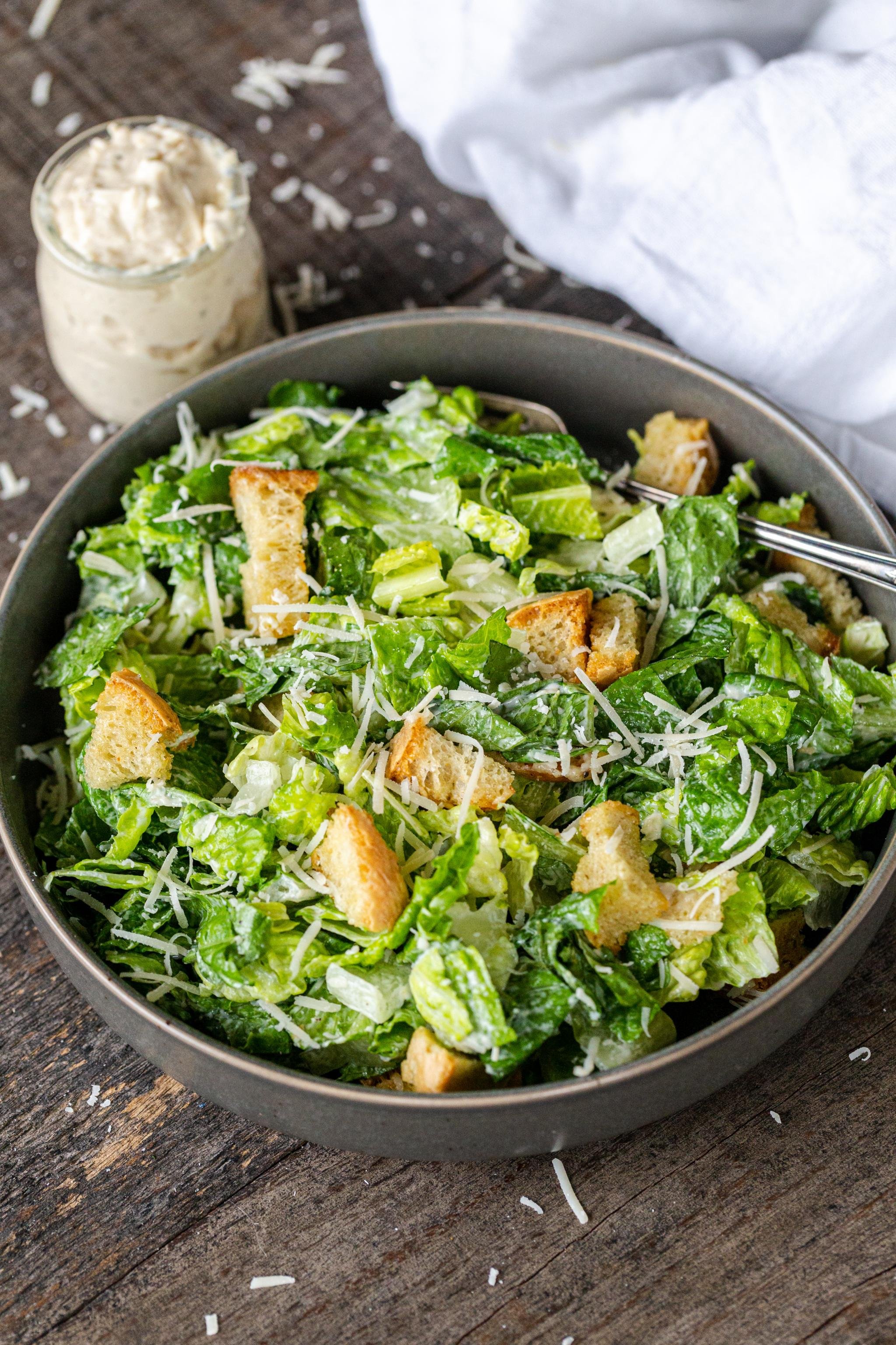 Homemade Creamy Caesar Salad Dressing Momsdish