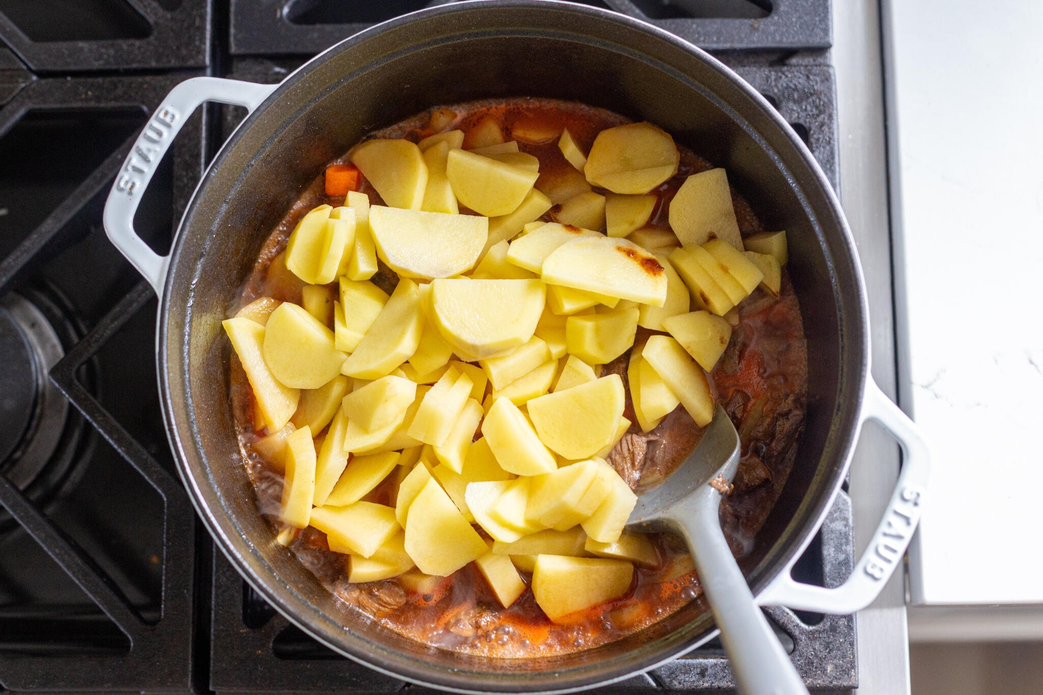Braised Potatoes with Beef - Momsdish