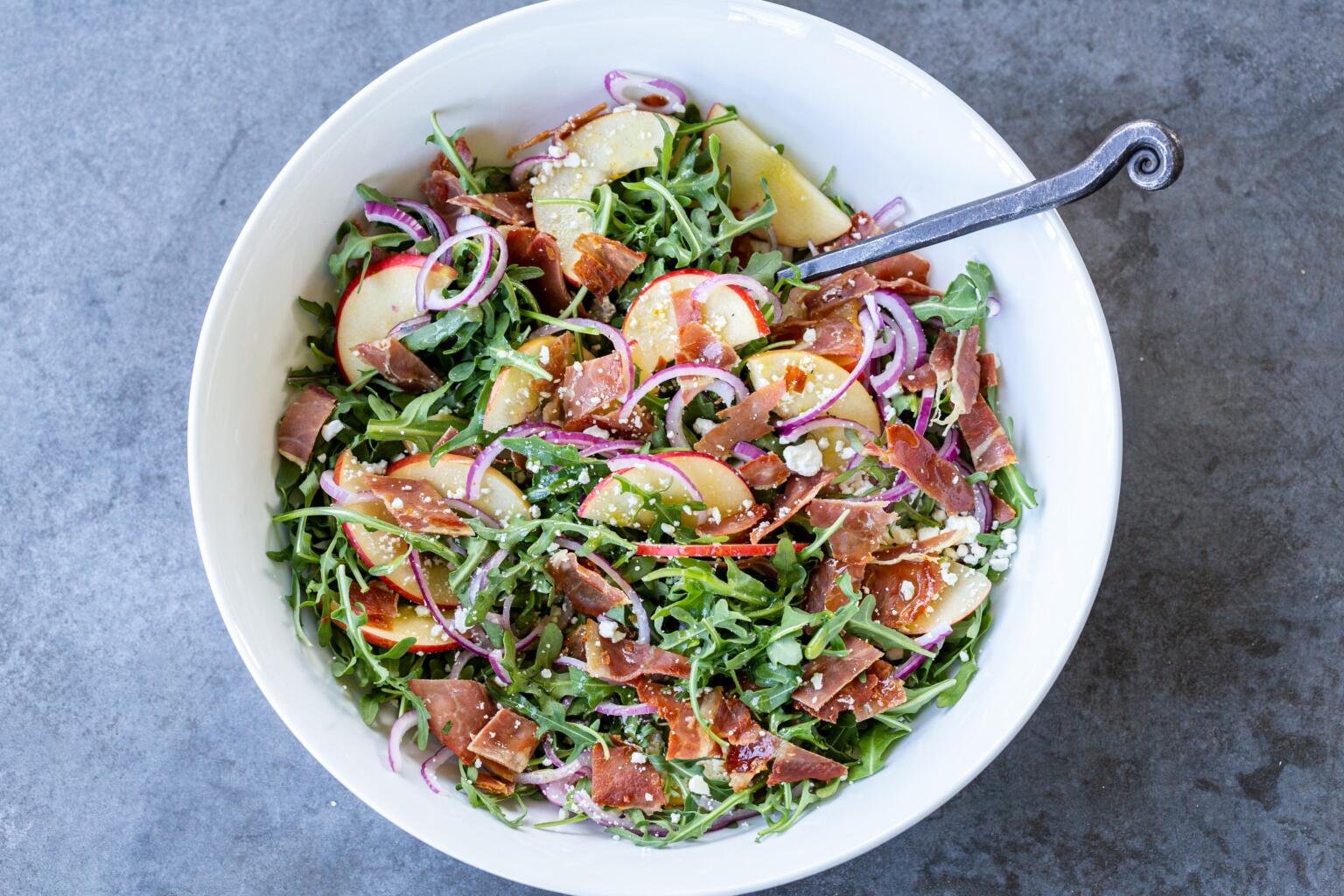 Bayonne Ham Arugula Salad Recipe - Momsdish
