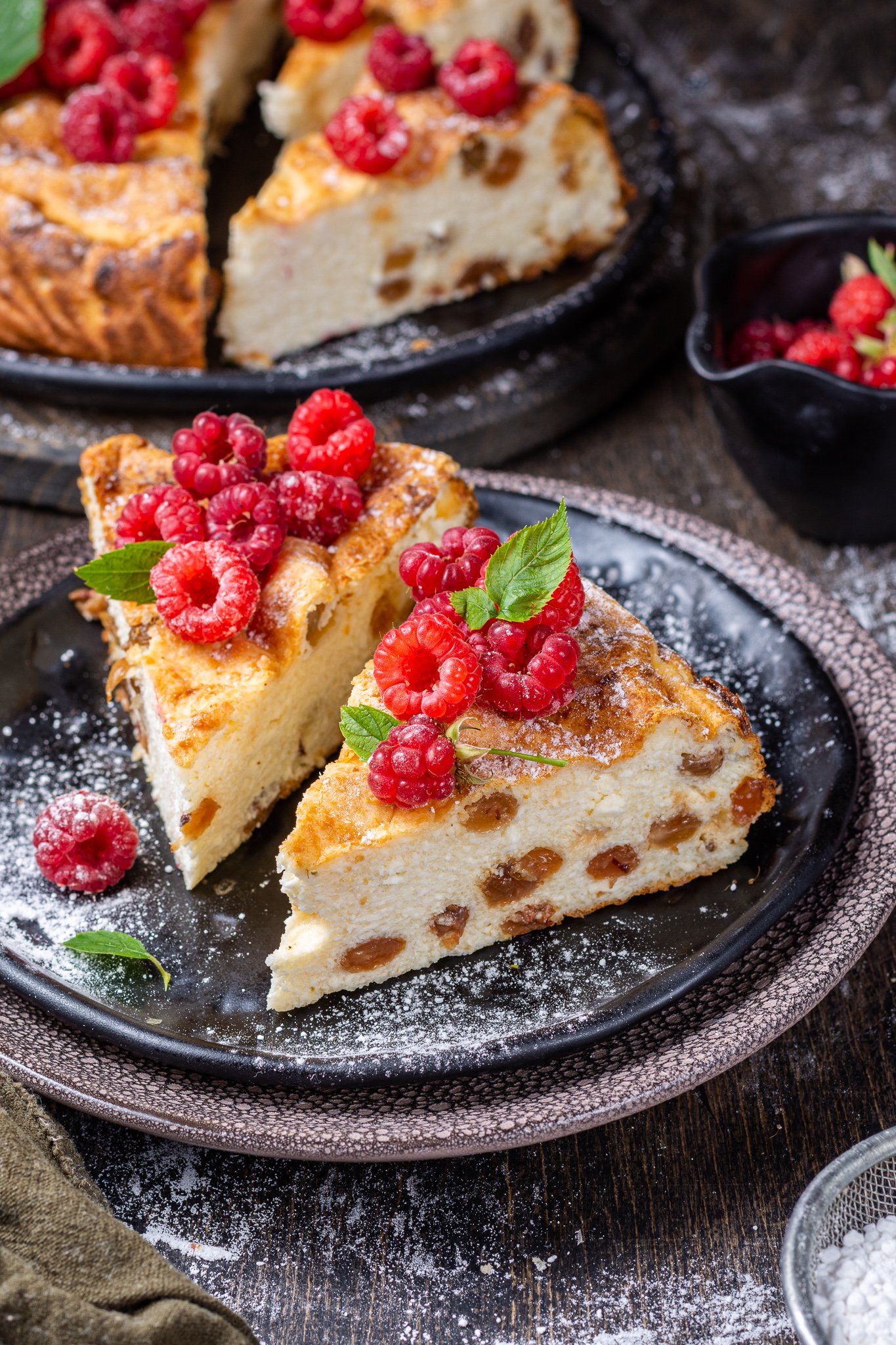 Farmer's Cheese Cake with Raisins (Zapekanka) - Momsdish