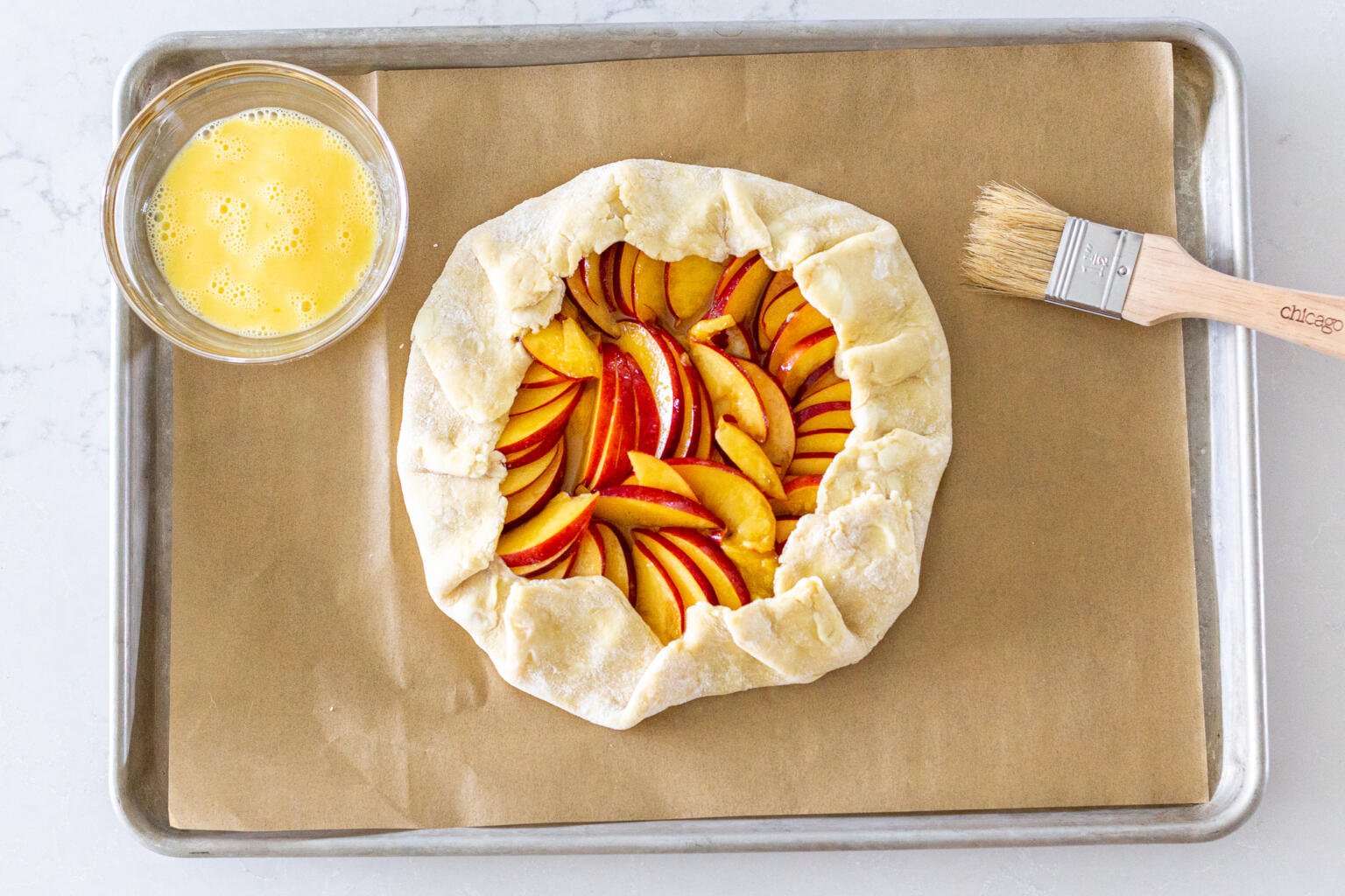 Rustic Peach Galette (Free-Form Peach Pie) - Momsdish