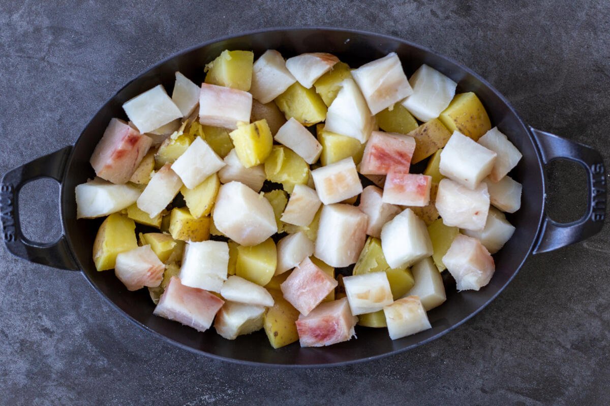 Easy Roasted Cod and Potatoes Recipe (One-Pan) - Momsdish