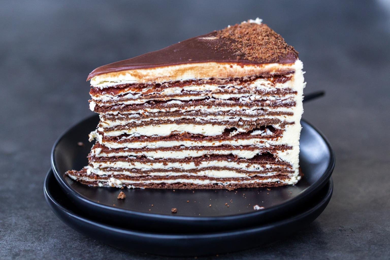 Chocolate Layer Cake (aka Spartak Cake) - Momsdish