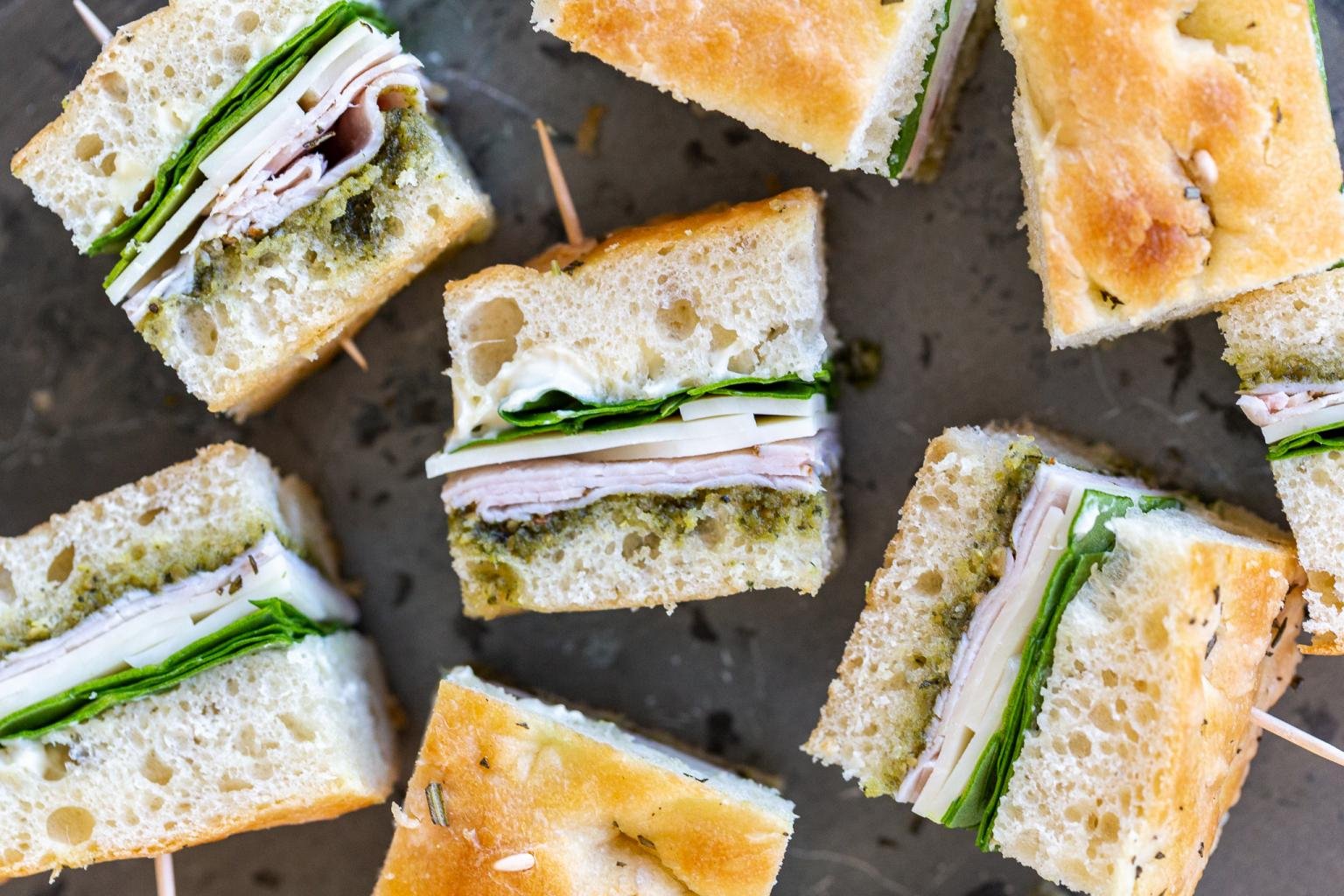 Turkey Focaccia Sandwich Recipe - Momsdish