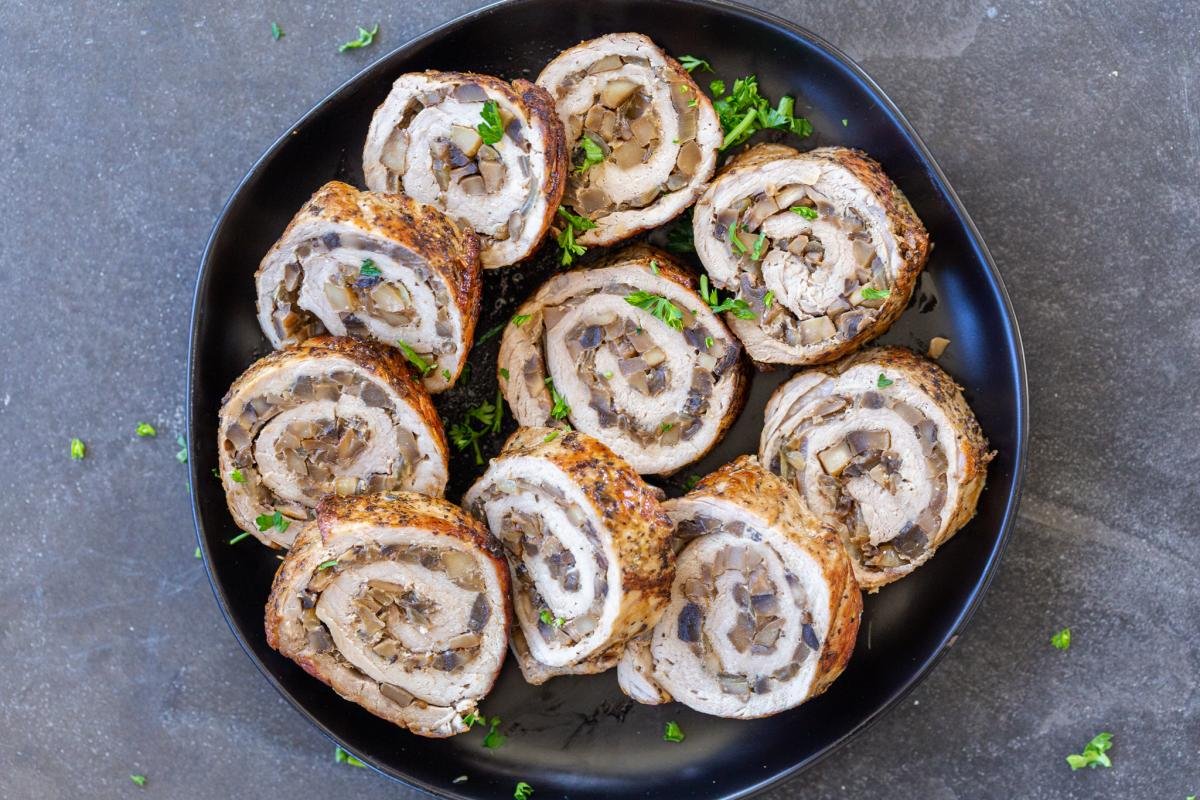 Mushroom Pork Roulade - Momsdish