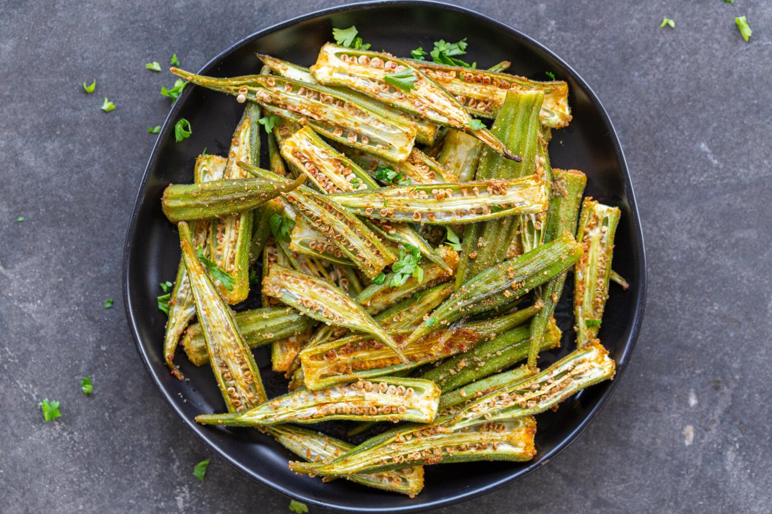 Roasted Okra (Only 4 Ingredients) - Momsdish