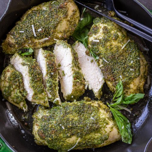 Pesto Chicken Recipe (4 Ingredient) - Momsdish