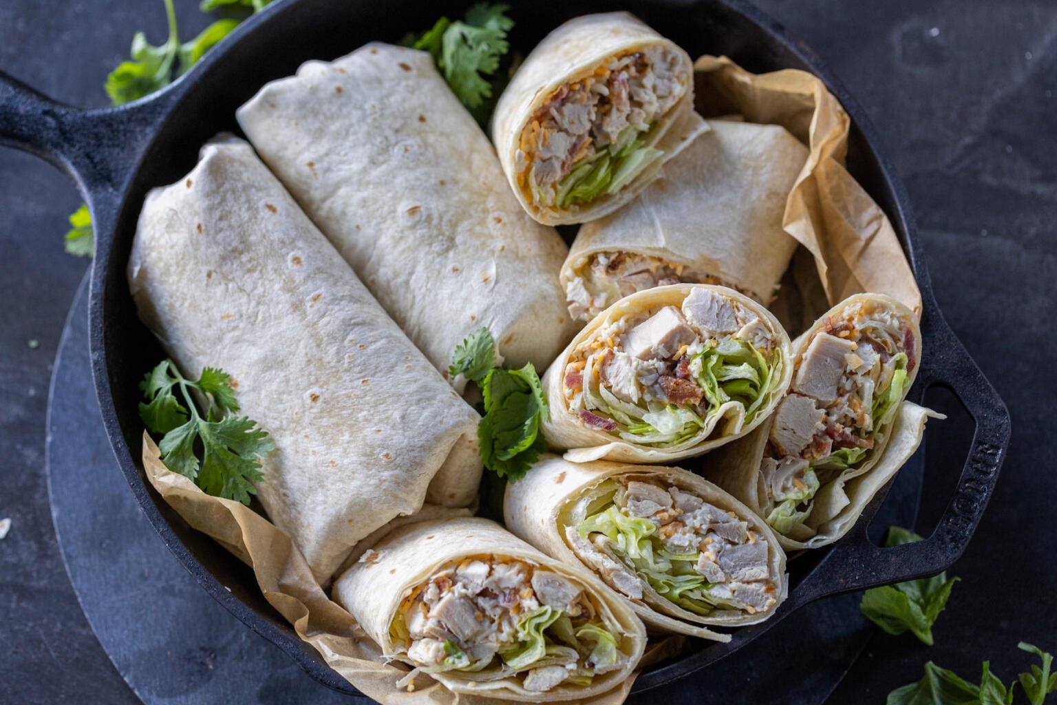 Chicken Ranch Wraps Recipe - Momsdish