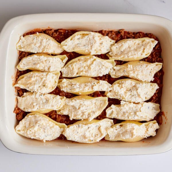 Stuffed Shells with Meat Sauce - Momsdish