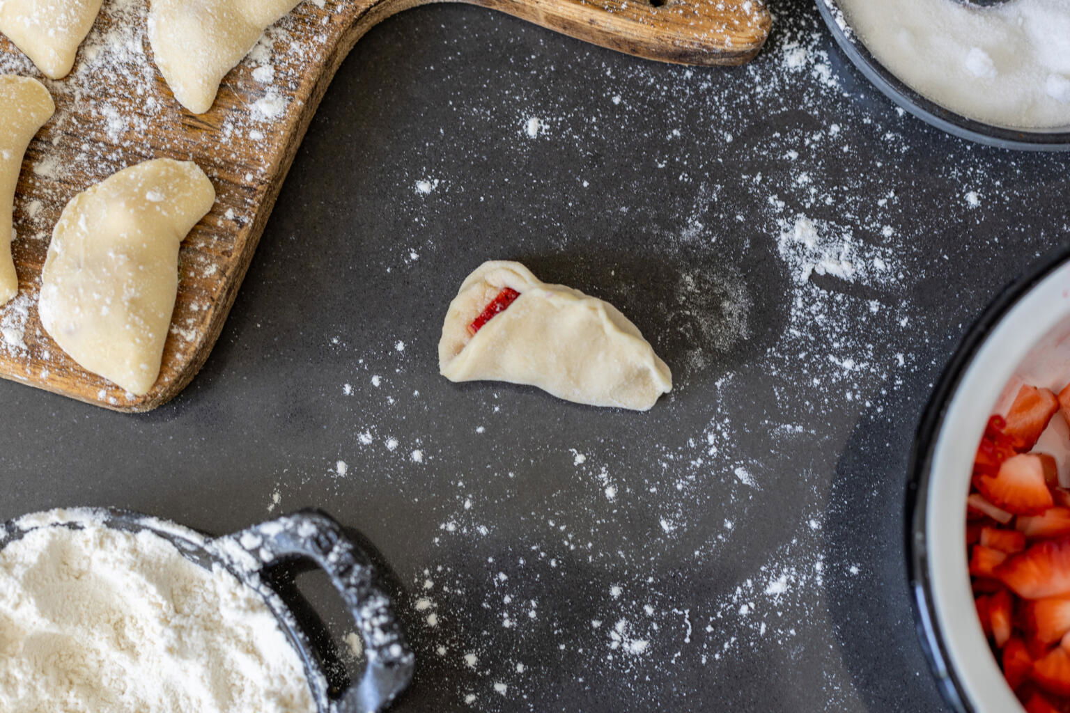 Strawberry Vareniki (Strawberry Pierogies) - Momsdish