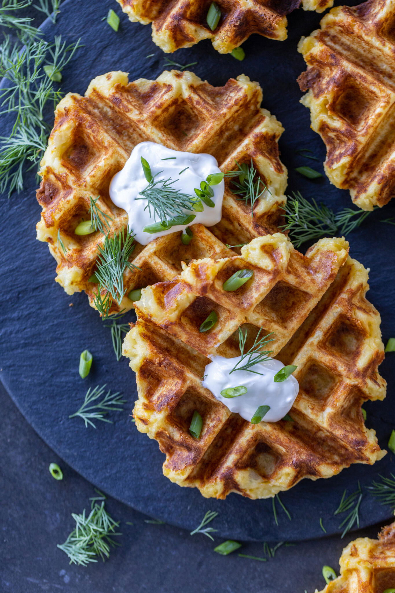 Crispy Mashed Potato Waffles - Momsdish