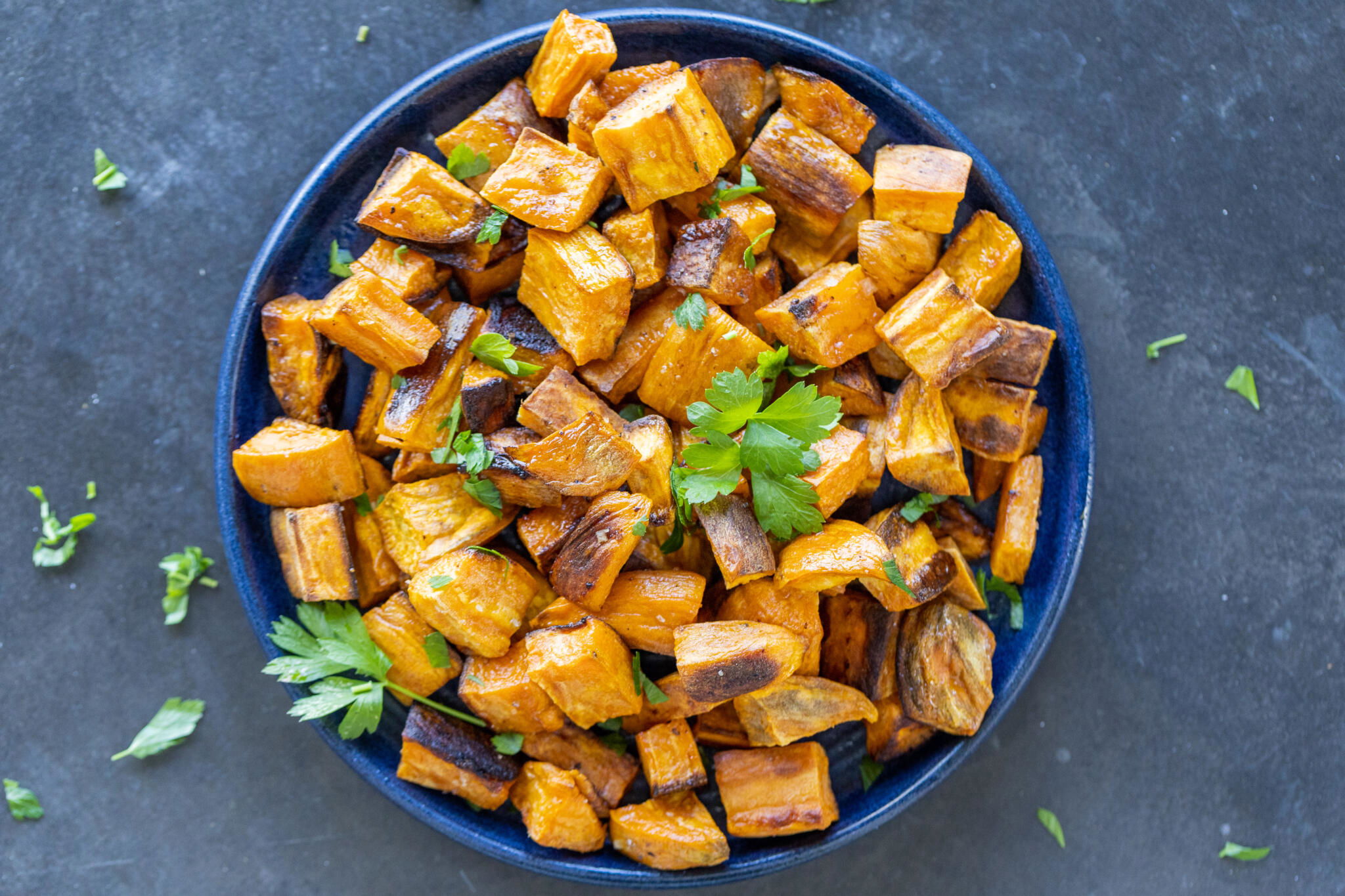 Roasted Cubed Sweet Potatoes - Momsdish